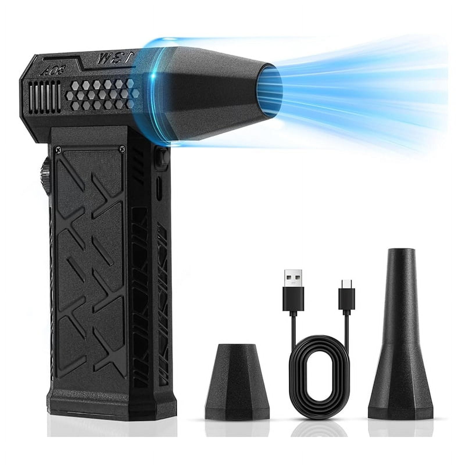 200W Compressed Air Duster 130000RPM Tiny Electric Air Duster, Stepless ...