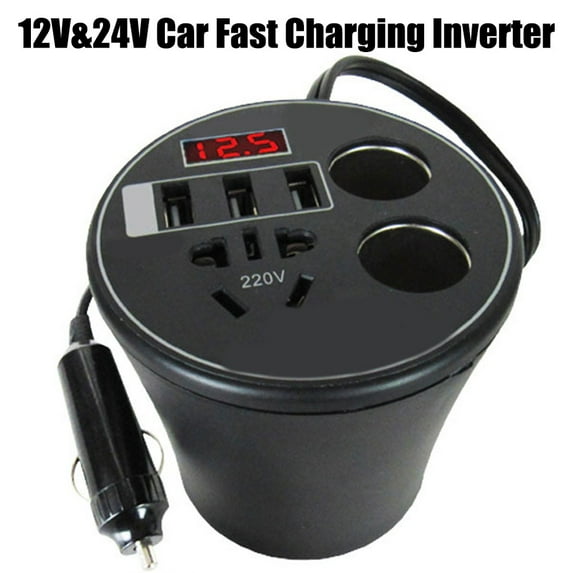 200W Converter Power Inverter DC 12V/24V To DC 110V/220V Invertor Ports ...