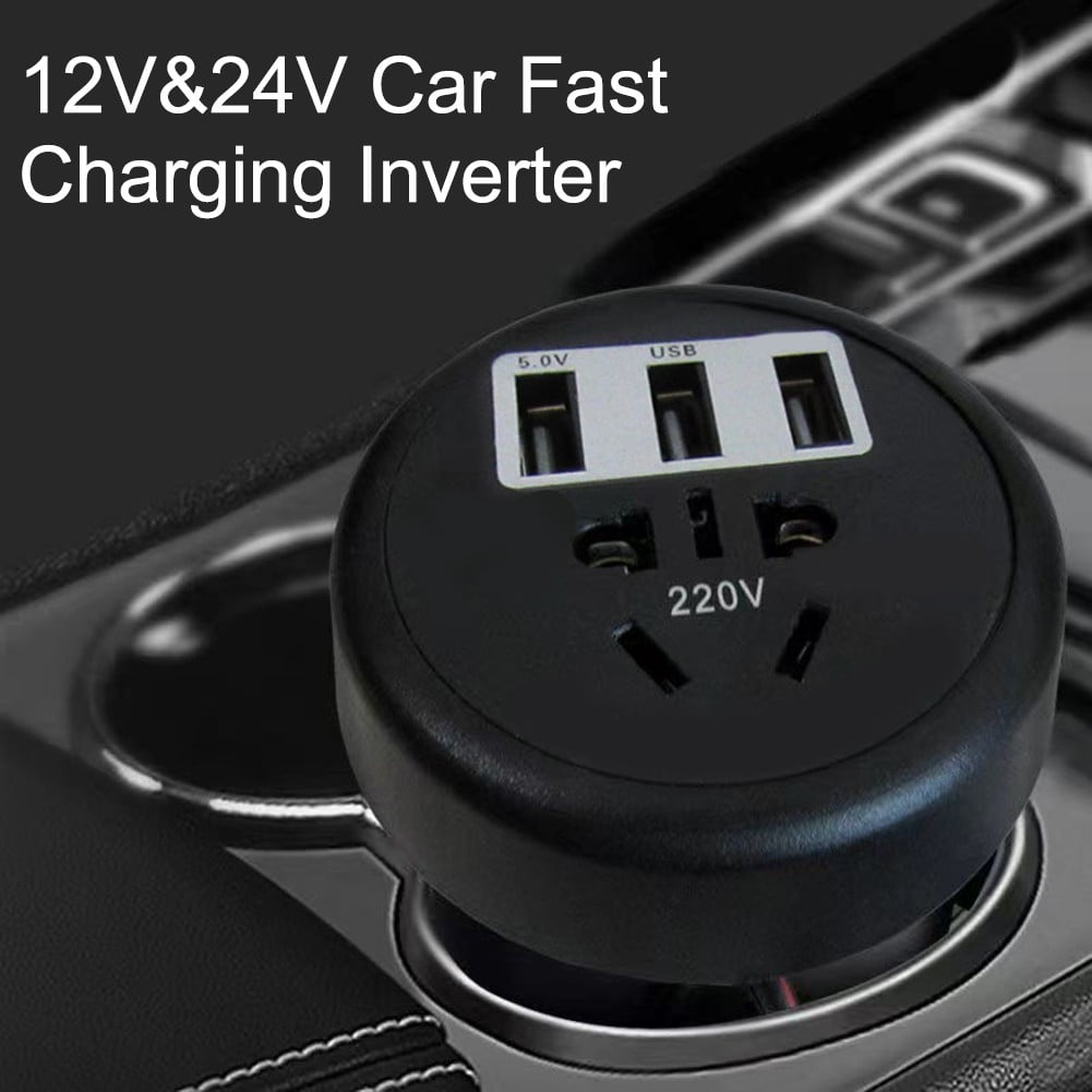 200W Converter Power Inverter DC 12V/24V To DC 110V/220V Invertor Ports ...
