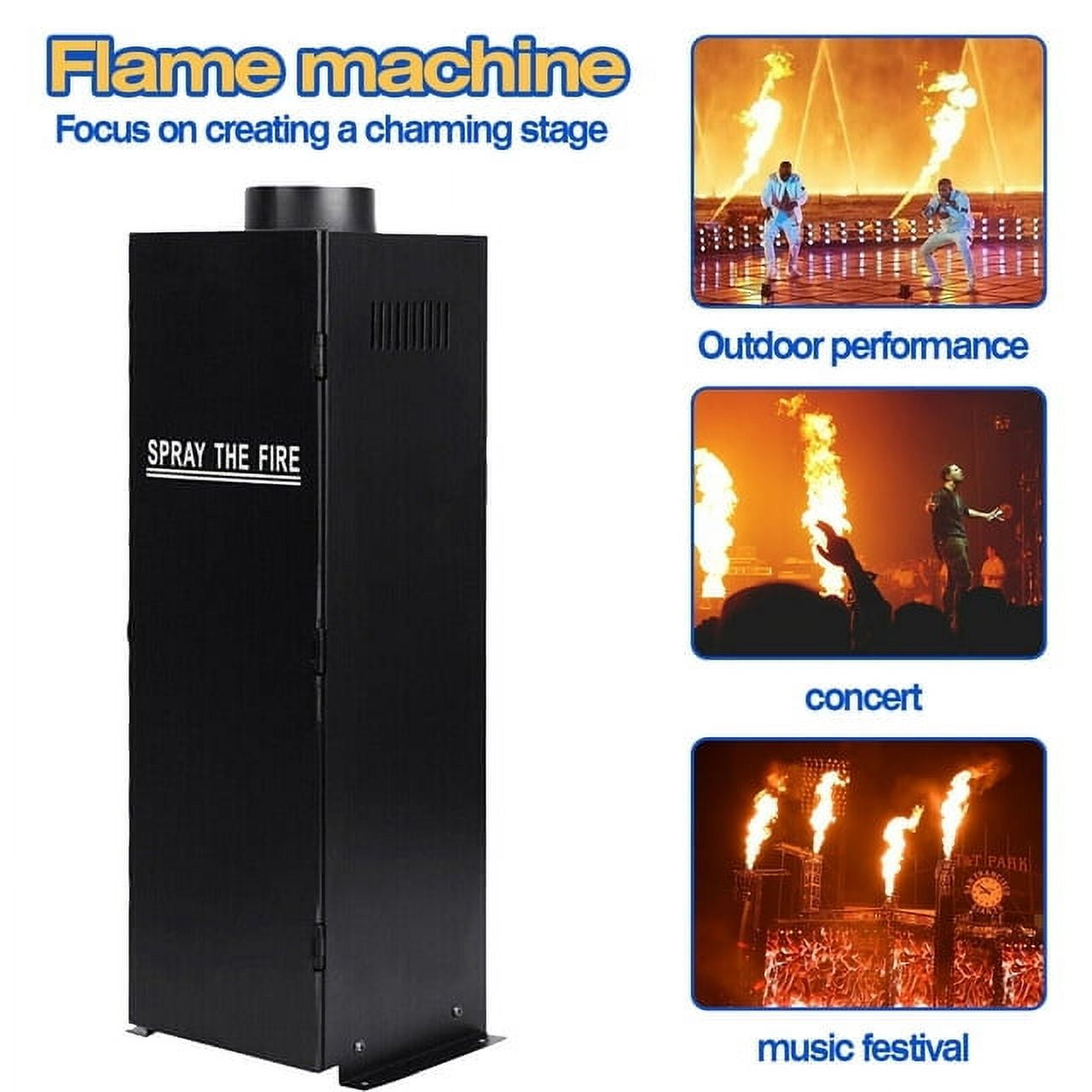200W DMX512 Flame Spraying Projector DJ Stage Fire Effect Aerosol Flame ...