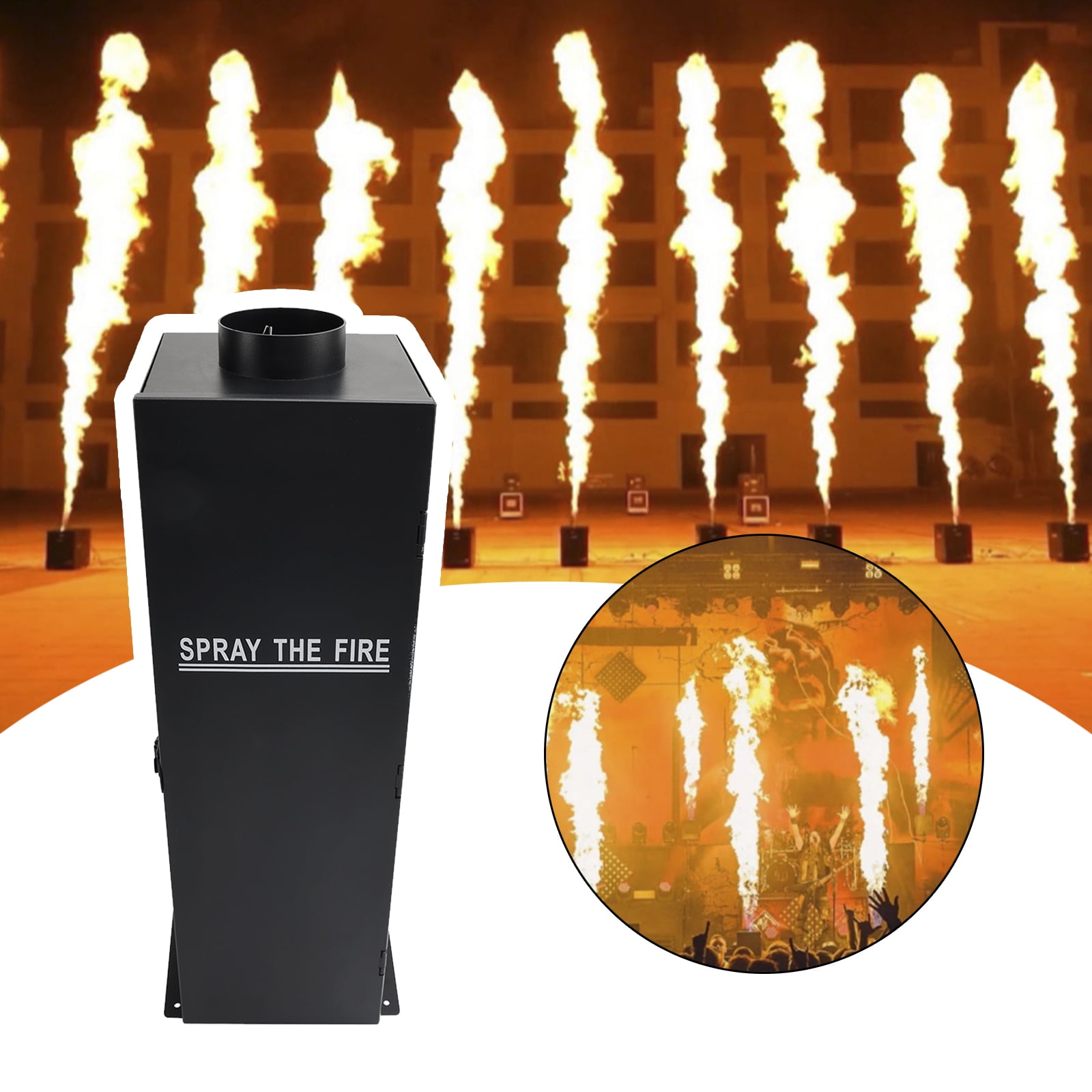 200W Flame Spraying Projector DMX DJ Stage Fire Effect Aerosol Flame ...