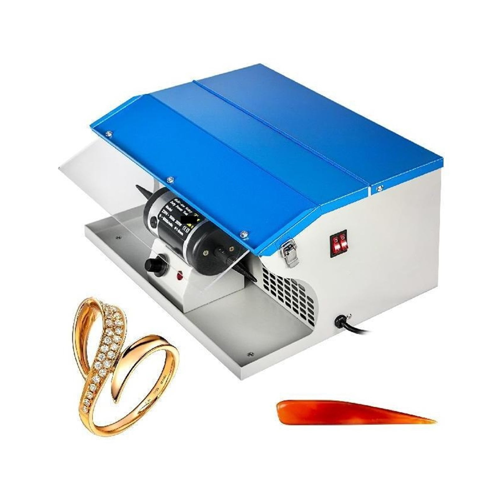 200W Jewelry Polishing Buffing Machine Dust Collector With Light Table ...