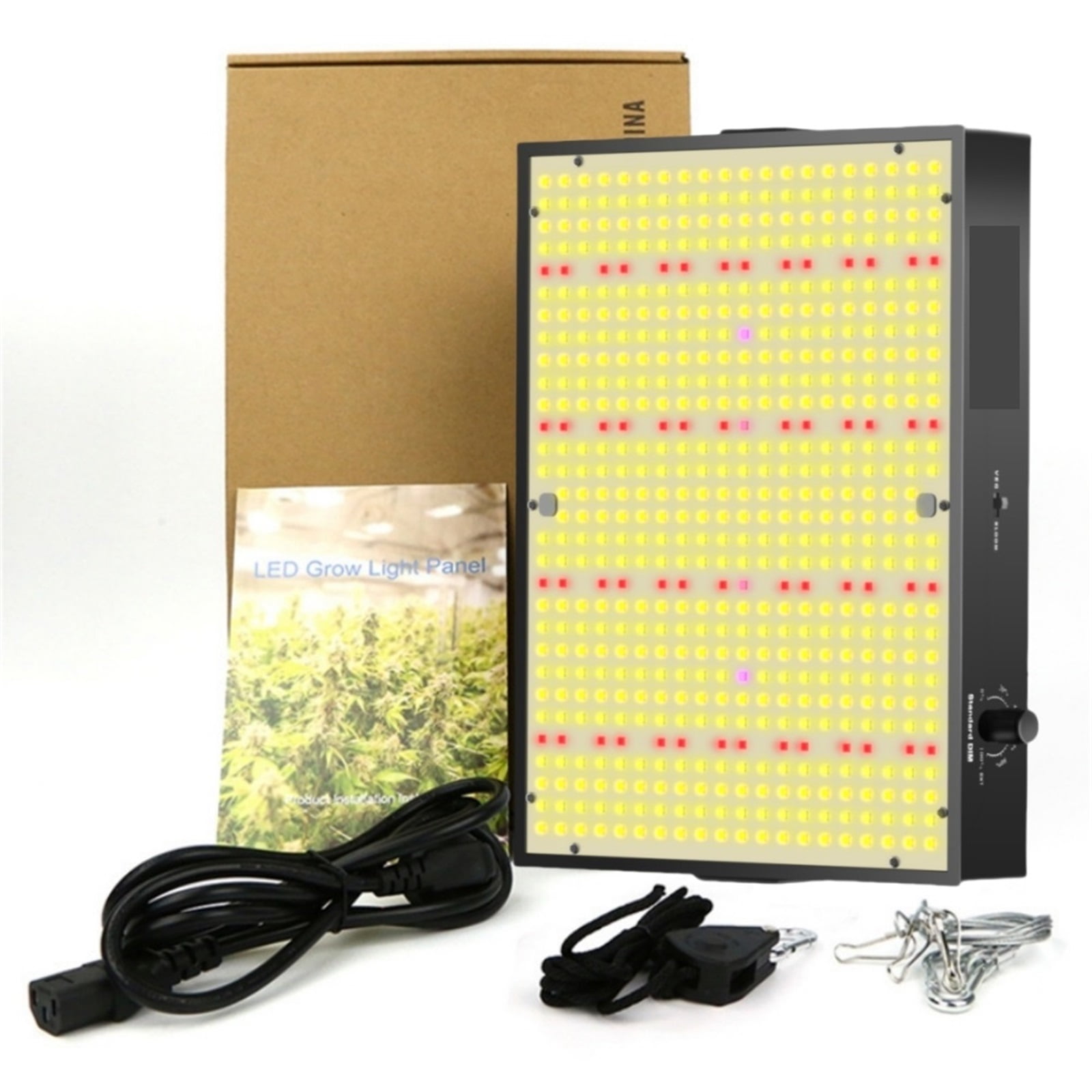 200W LED Plant Growth Light, Full Spectrum Solar LED Built-in Fan ...