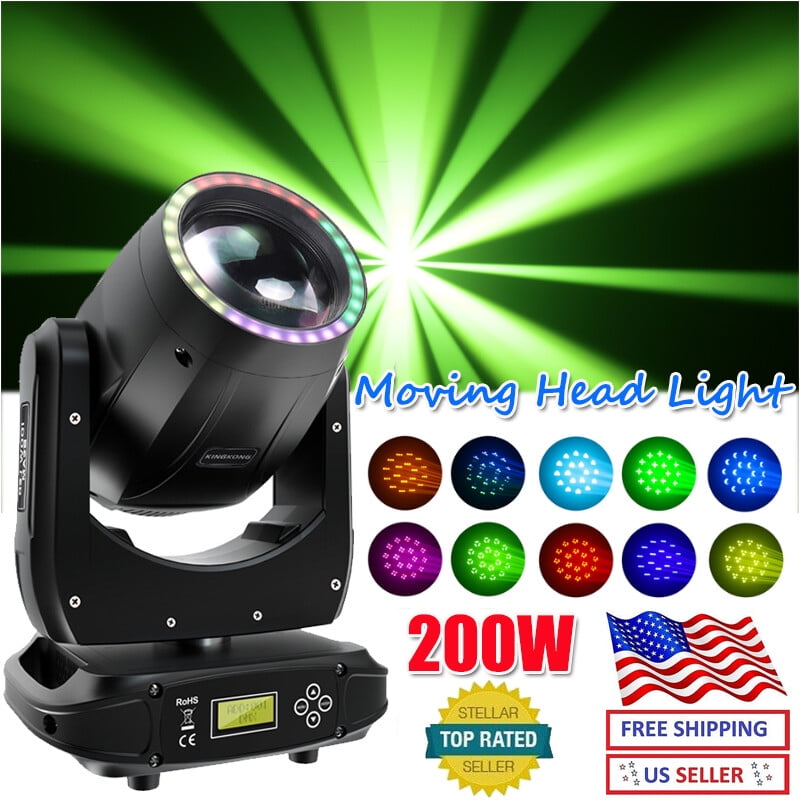 200W Moving Head Light LED 16CH DMX512 Beam Effect Party Disco DJ Stage ...