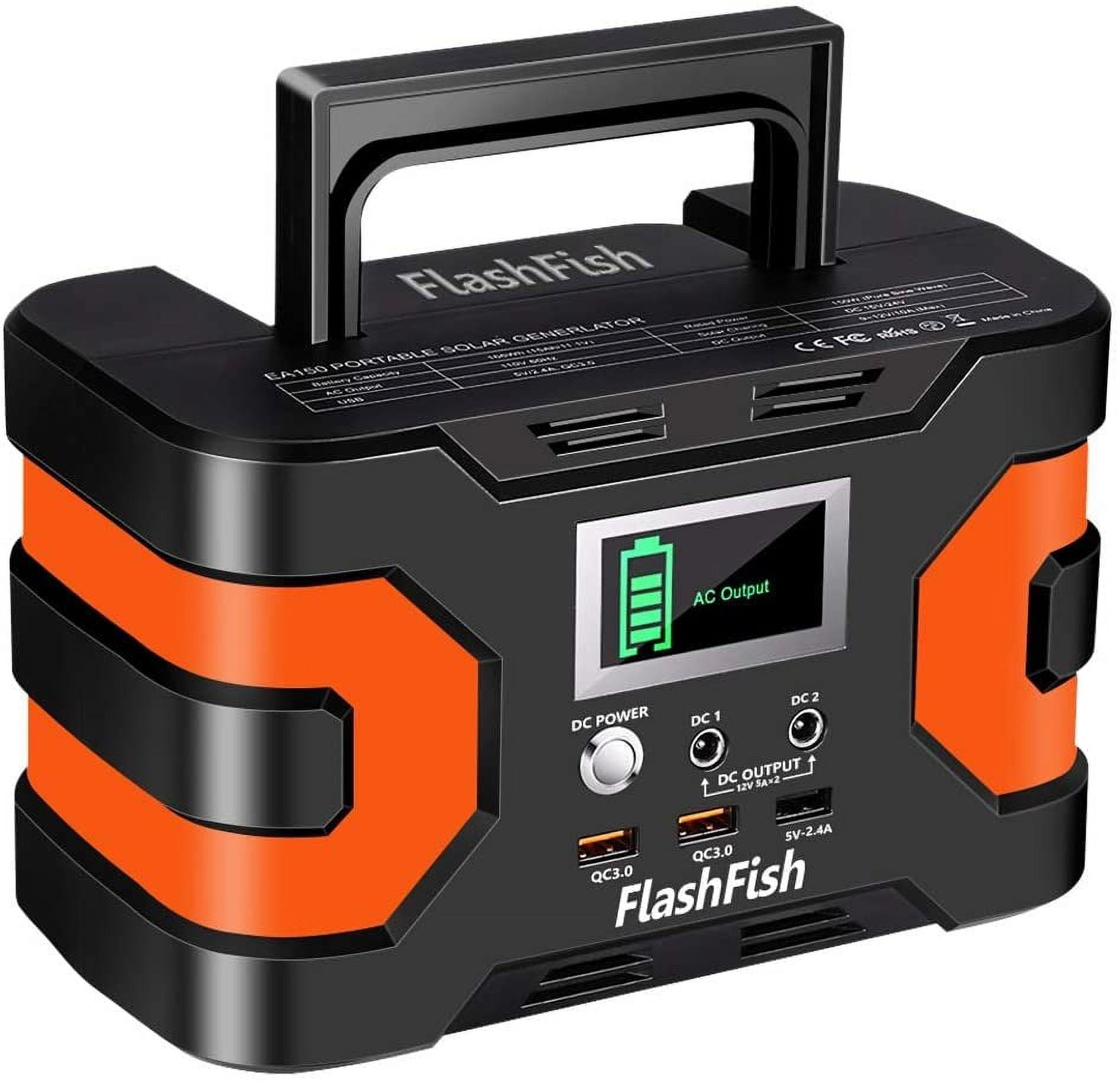 200W Peak Power Station, Flashfish CPAP Battery 166Wh 45000mAh Backup ...