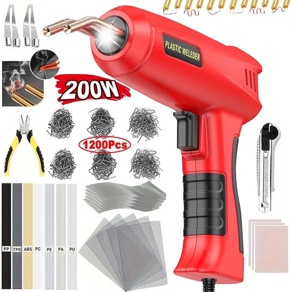 MYJTOPUS 200W Plastic Welder Repair Kit, Car Bumper Plastic Welder Gun ...