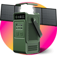 200W Portable Power Station with 100W Solar Charging Kit 192Wh LiFePO4 ...