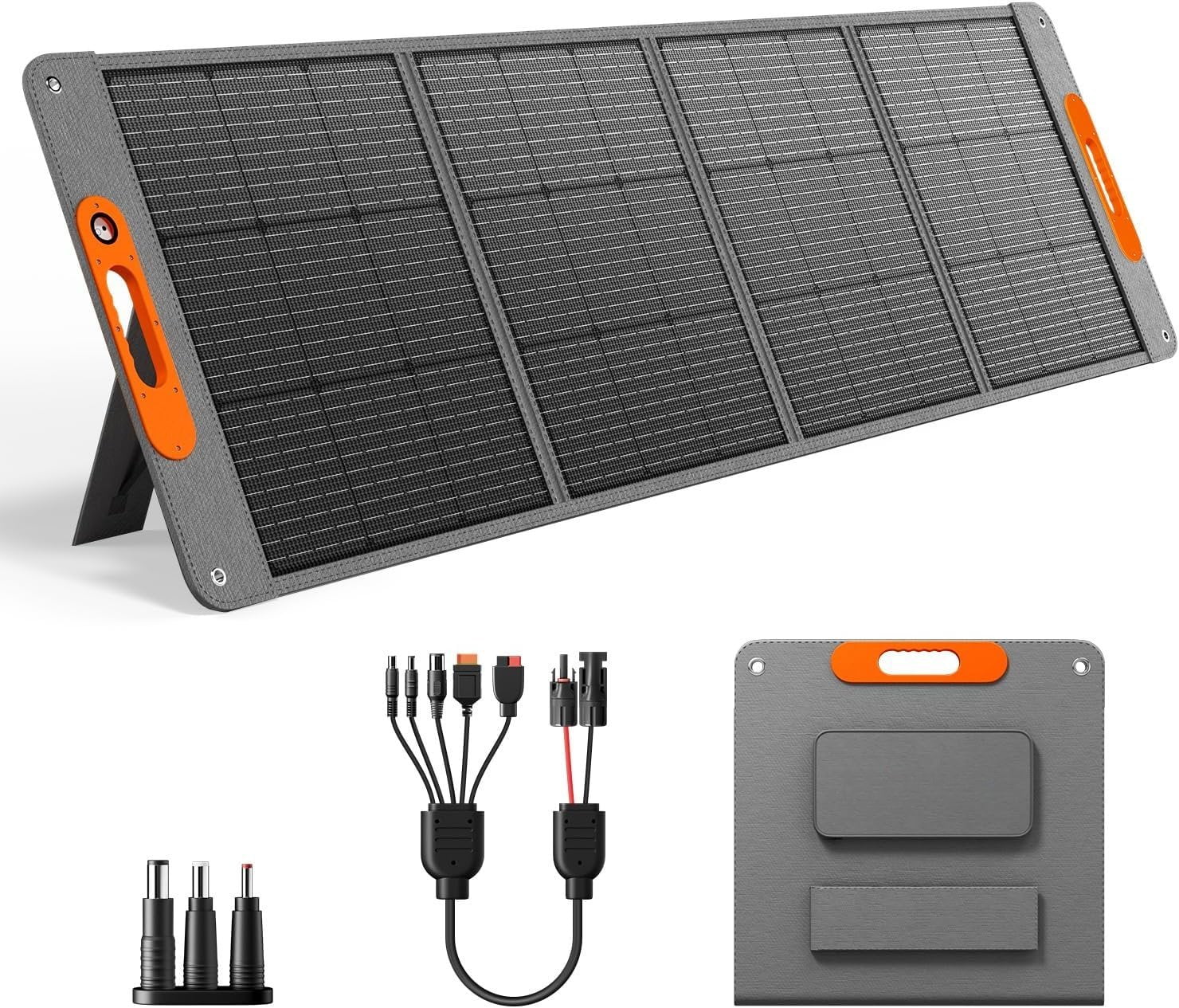 200W Portable Solar Panel for Power Station, 24% ETFE Foldable Solar ...