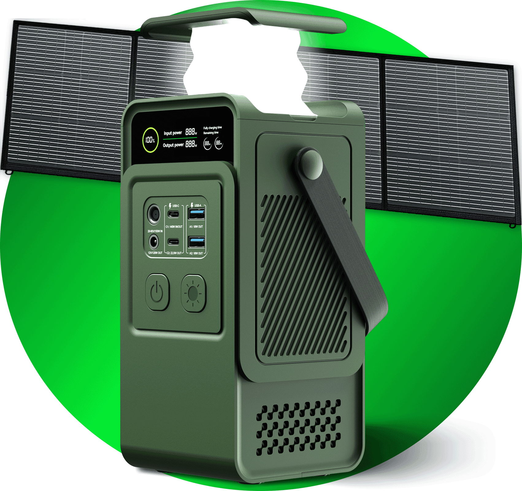 200W Power Bank Station with 100W Solar Generator Charging Kit (60 ...