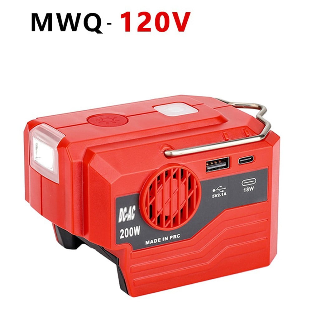 200W Power Inverter Generator 120V/220V For Bosch 18V Battery Adapter ...