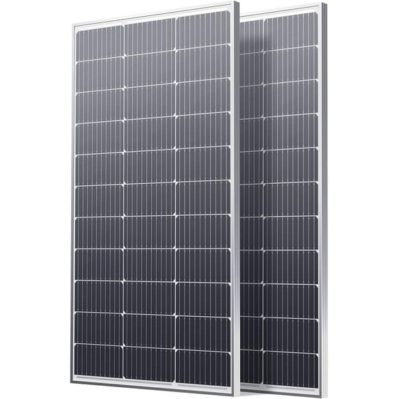 200W Solar Panel, 2Pcs 100 Watt Solar Panel with High-Output Design ...