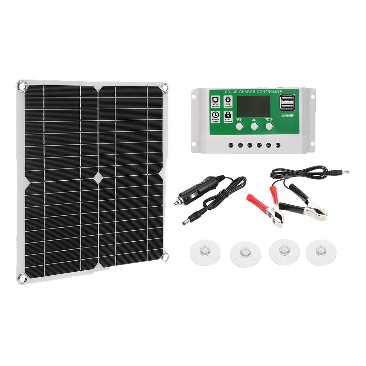 200W Solar Panel Kit 50A 12V Battery Charger with Controller Caravan ...