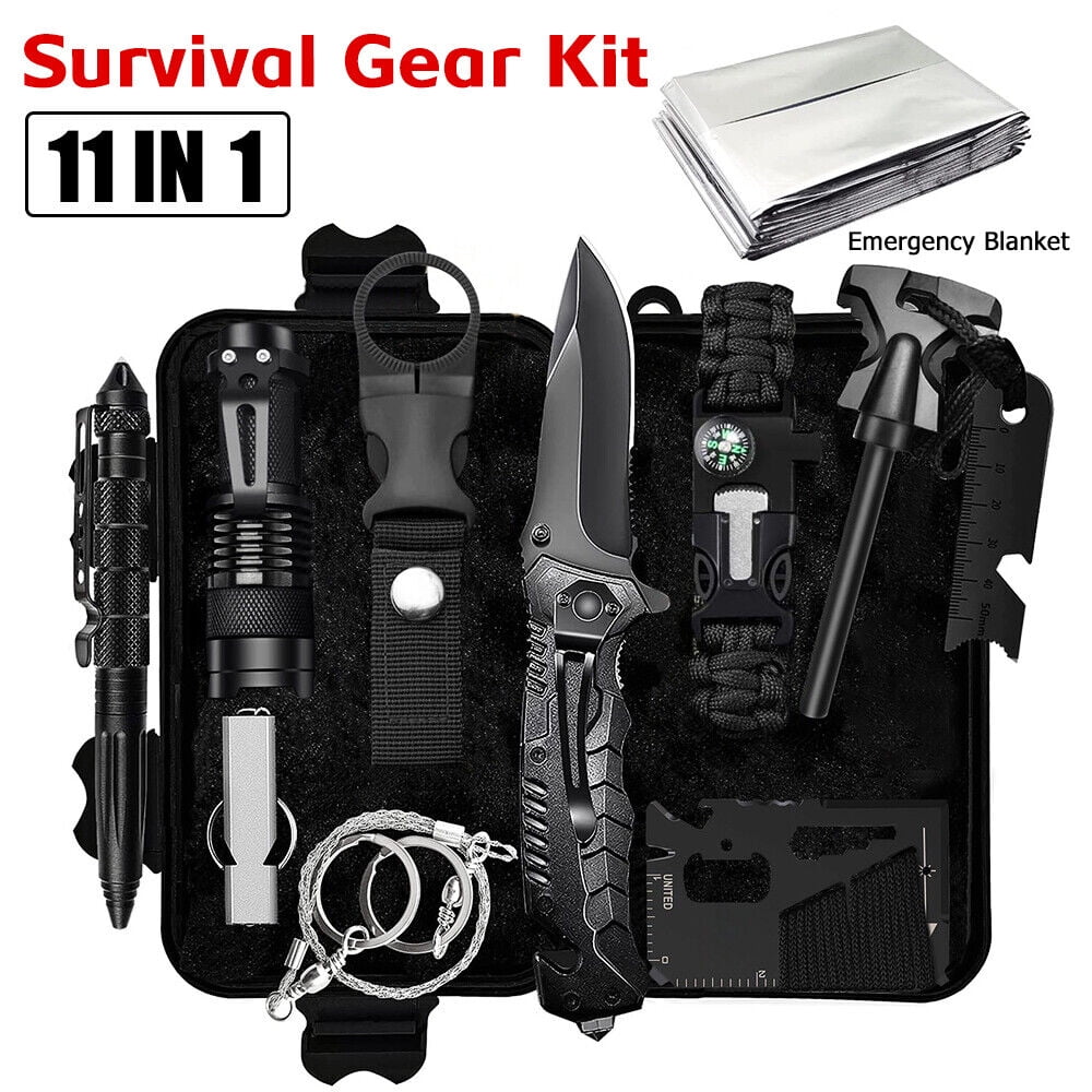 200W Solar Panel Outdoor Emergency Gear Survival Kit Camping Tactical ...