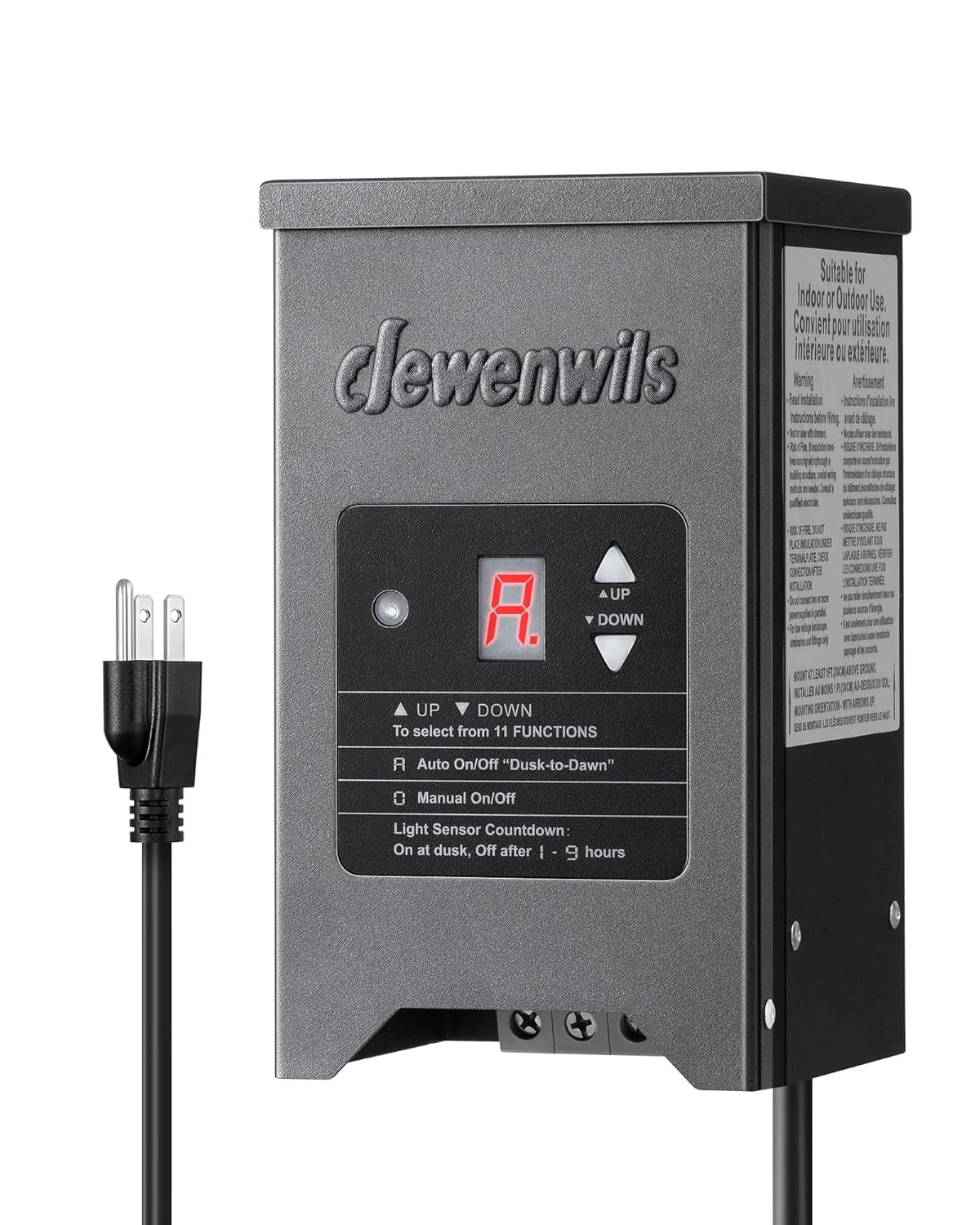 200W Weatherproof Low Voltage Landscape Lighting Transformer, 120V To ...