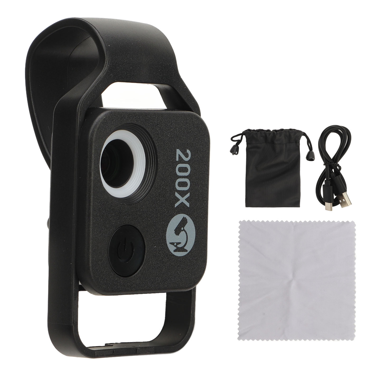 200X HD Pocket Microscope with CPL Lens Cell Phone Clip Microscope for ...