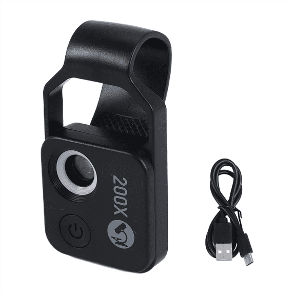 200X Magnification Microscope Lens NO CPL Mobile LED Light Mini Pocket ...