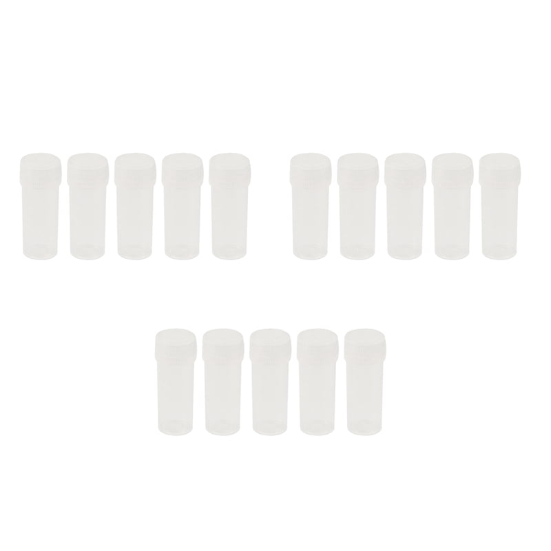 200X Plastic Sample Bottle 5Ml Test Tube Lab Small Vial Storage ...