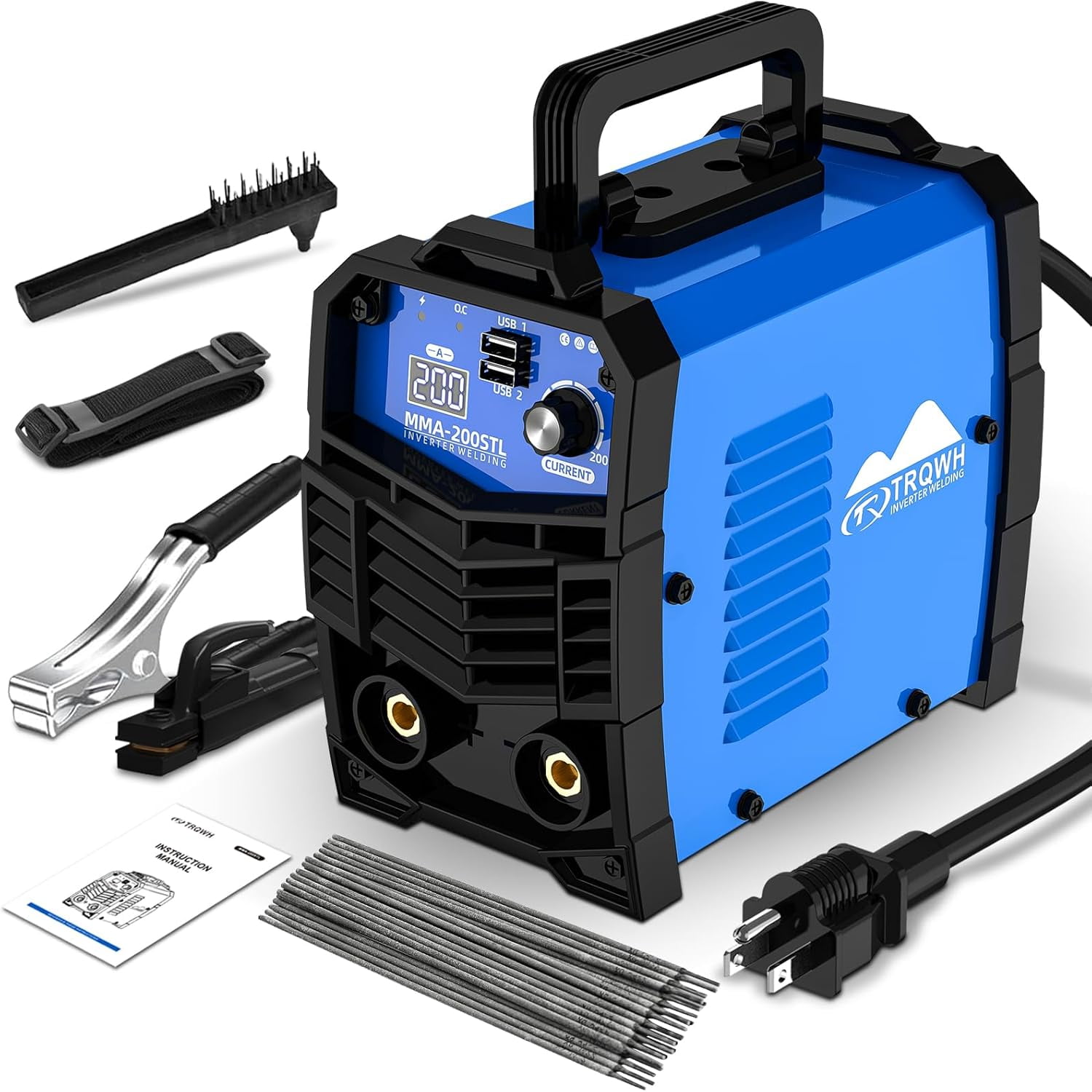 200a mma welding machine 110v stick welder machine portable arc welder ...