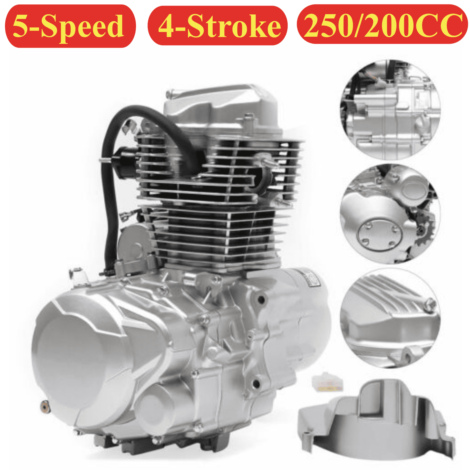 Miumaeov CG250 ATV Single Cylinder 5-Speed Manual Transmission Vertical Engine Motor - Walmart.com