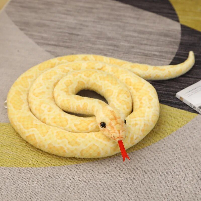 200cm/300cm Giant Snakes Plush Toy Simulation Long Golden python ...