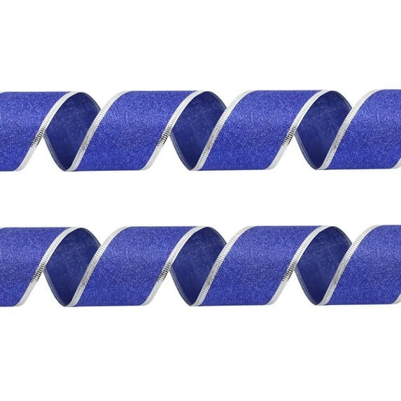 200cm*6.3cm Glitter Decorative Ribbons Red Silver Gold Ribbon With Iron ...