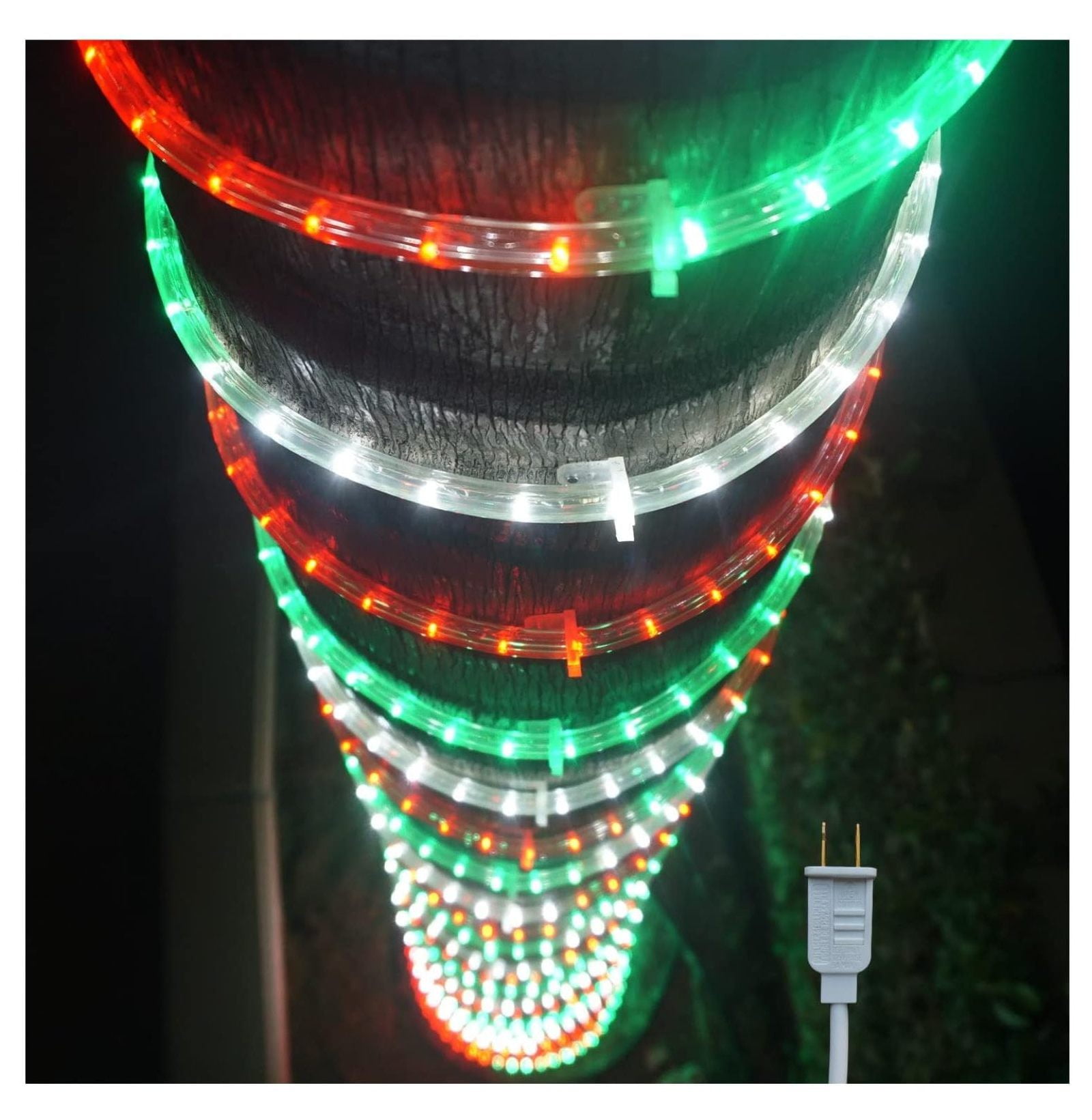 200ft/60m LED Rope Lights Indoor Outdoor Decorative Lighting for Party Trees Patio Deck Flexible ...