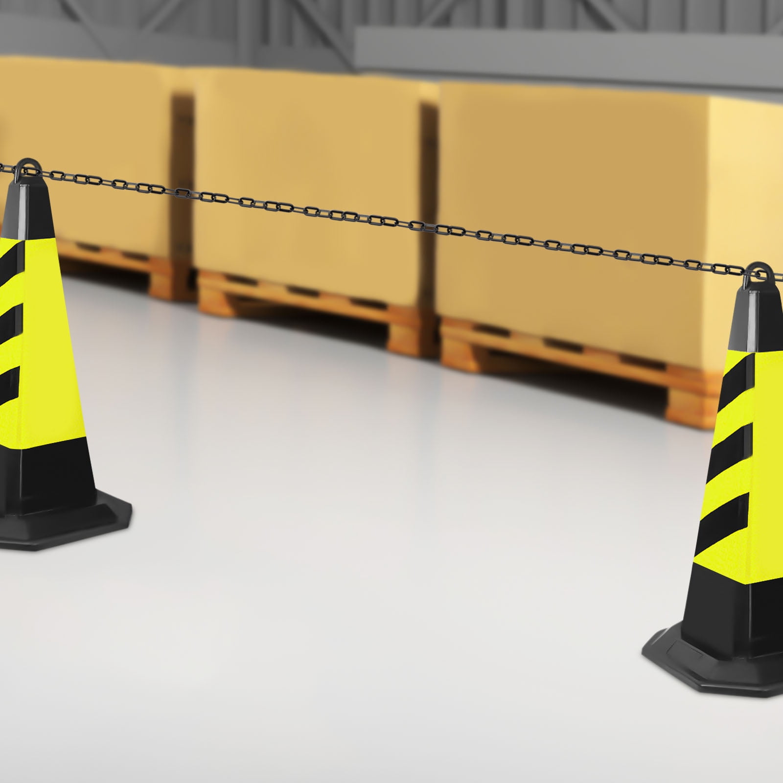 200ft Plastic Barrier Chain Blakc Plastic Chain Links Weatherproof ...