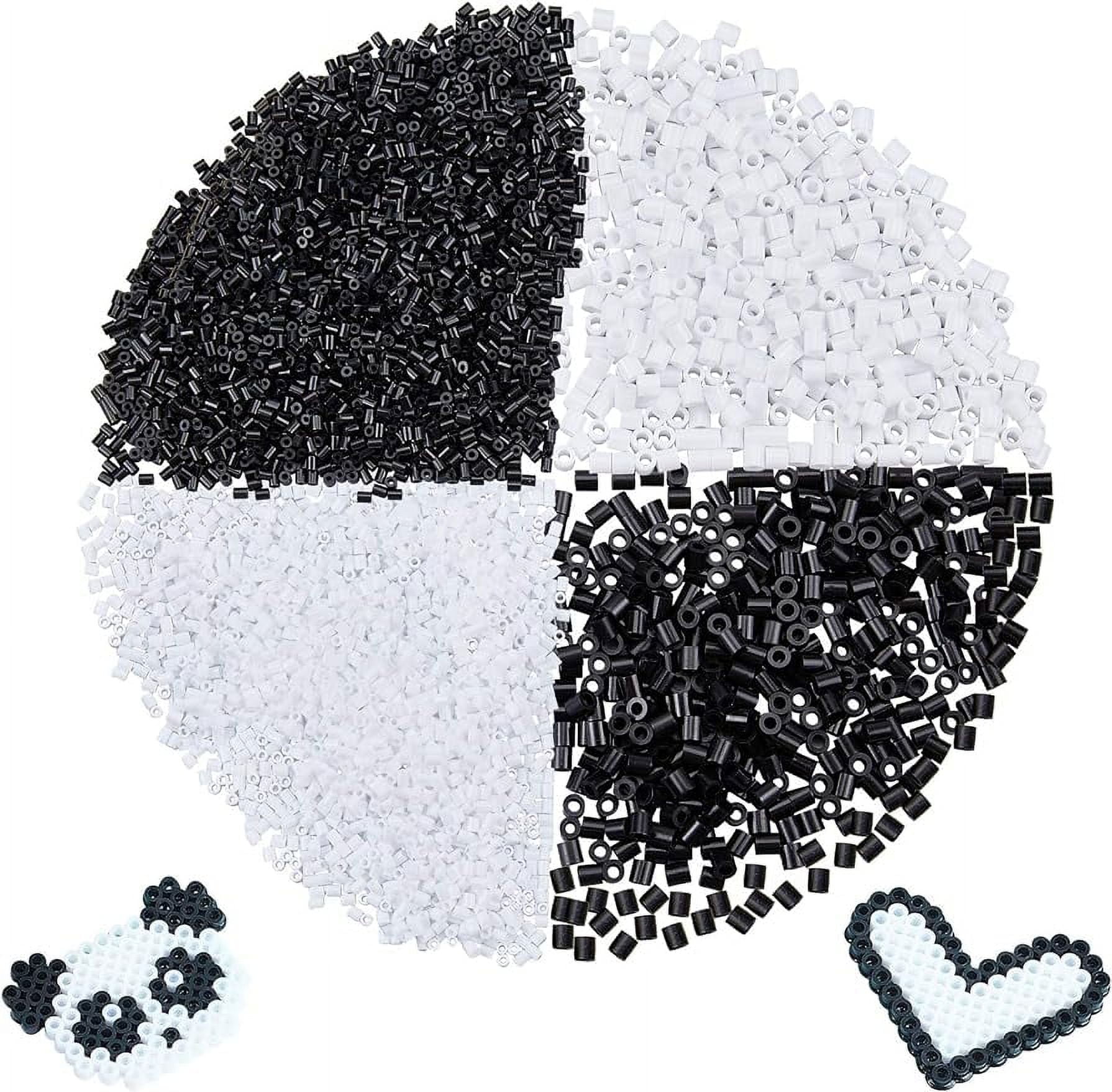200g 2.5mm Fuse Beads Black and White Melty Tube Beads Refill Beads for ...