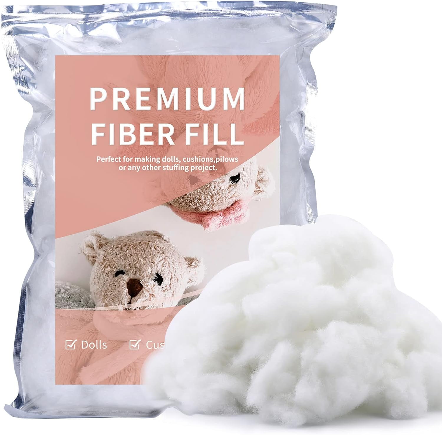200g/7oz Polyester Poly Filling Stuffing, Premium Fiberfill Polyfill ...