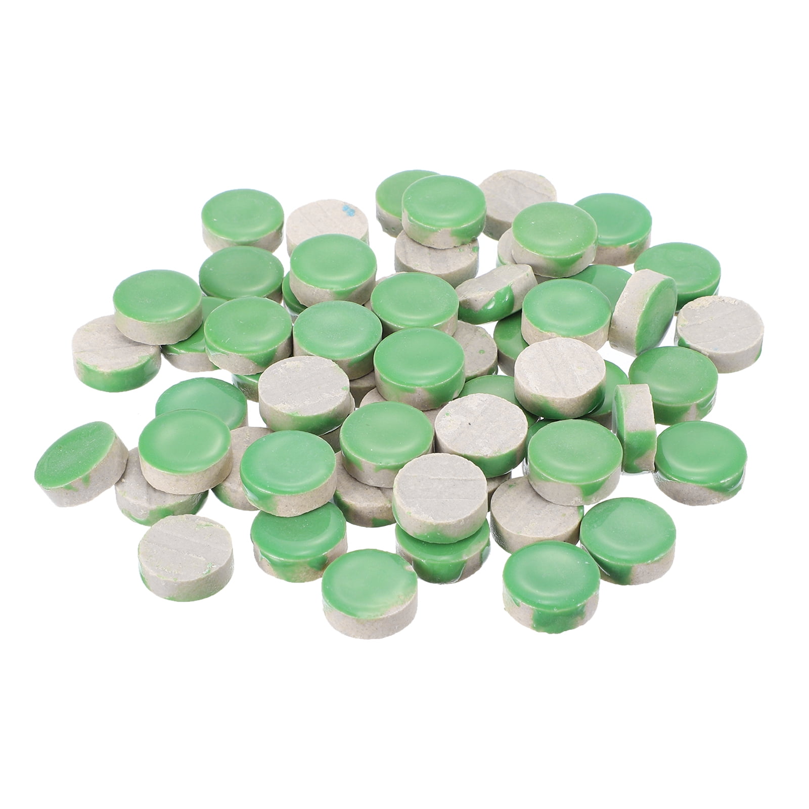200g Ceramic Mosaic Tiles for Crafts Bulk, Round Green Ceramic Tiles ...