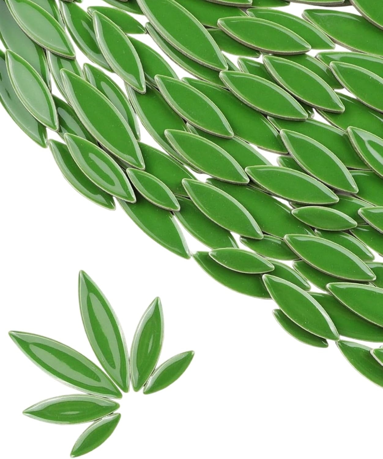 200g Ceramic Petals Bulk Mosaic Tiles for Craft, Small Double Pointed ...