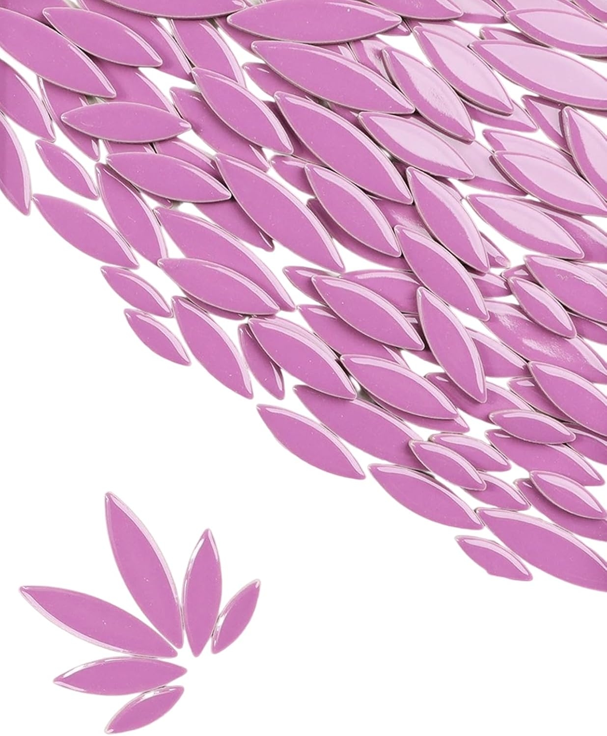 200g Ceramic Petals Bulk Mosaic Tiles for Craft, Small Double Pointed ...