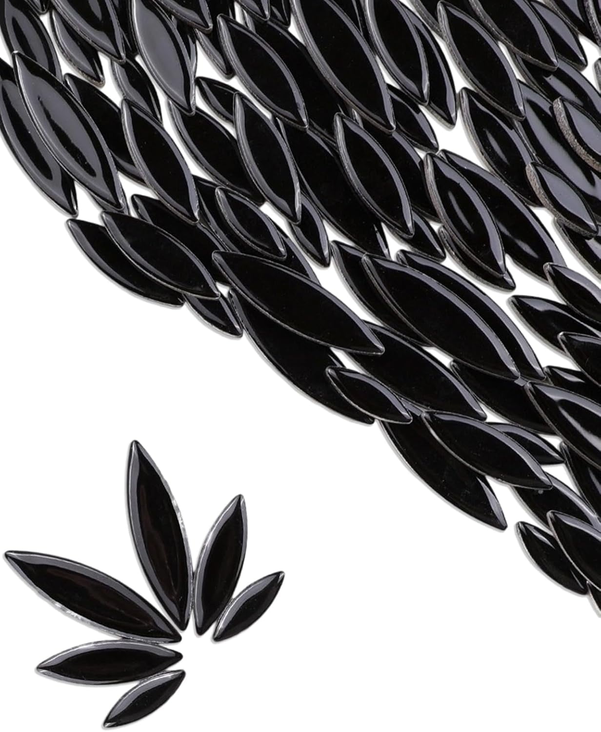 200g Ceramic Petals Bulk Mosaic Tiles for Craft, Small Double Pointed ...