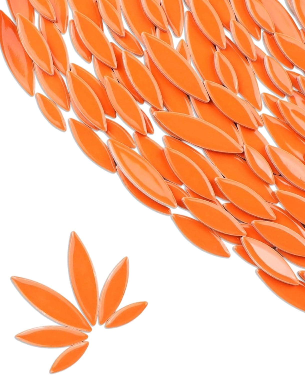 200g Ceramic Petals Bulk Mosaic Tiles for Craft, Small Double Pointed ...