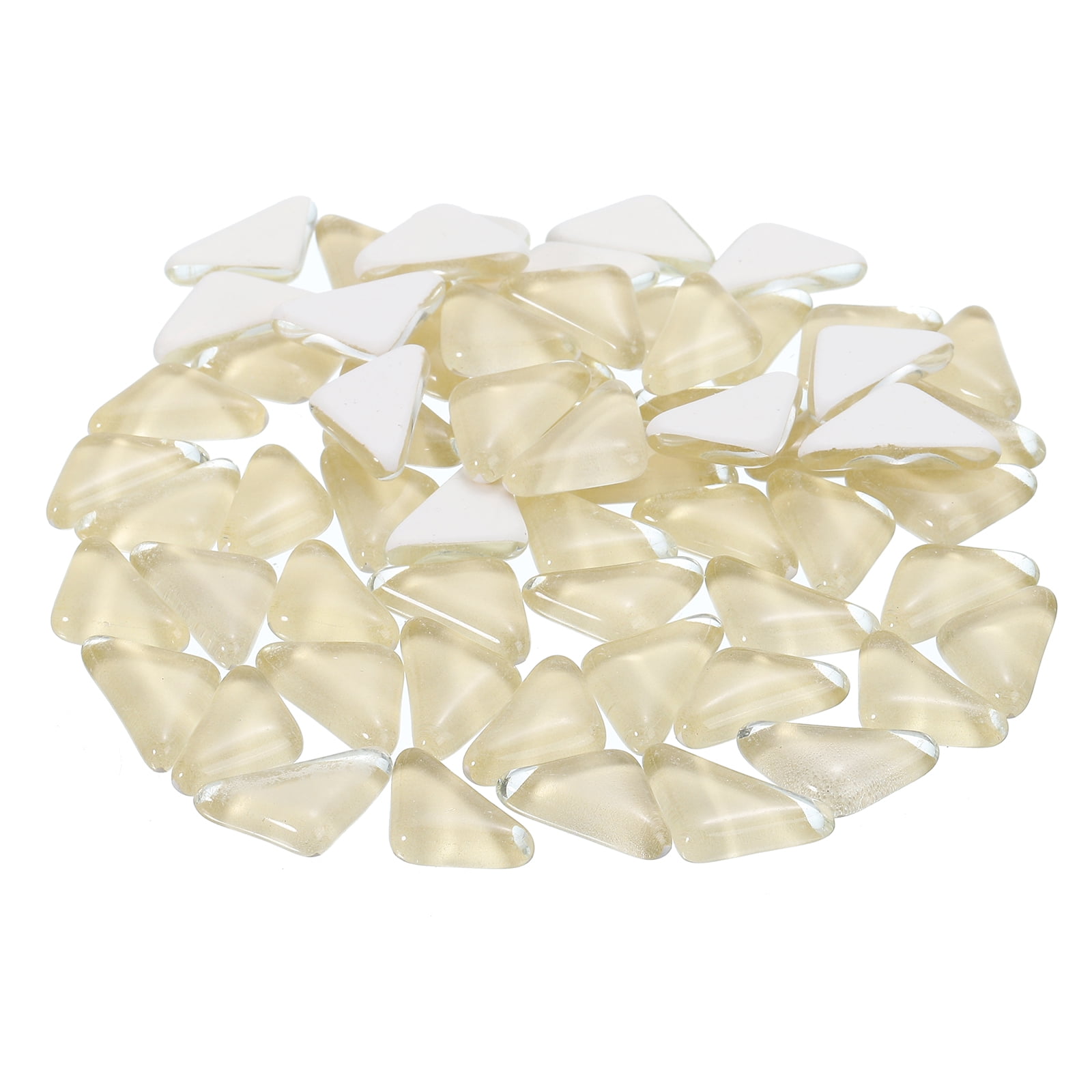 200g Crystal Glass Mosaic Tiles, Irregular Triangle Mosaic Tiles Bulk ...
