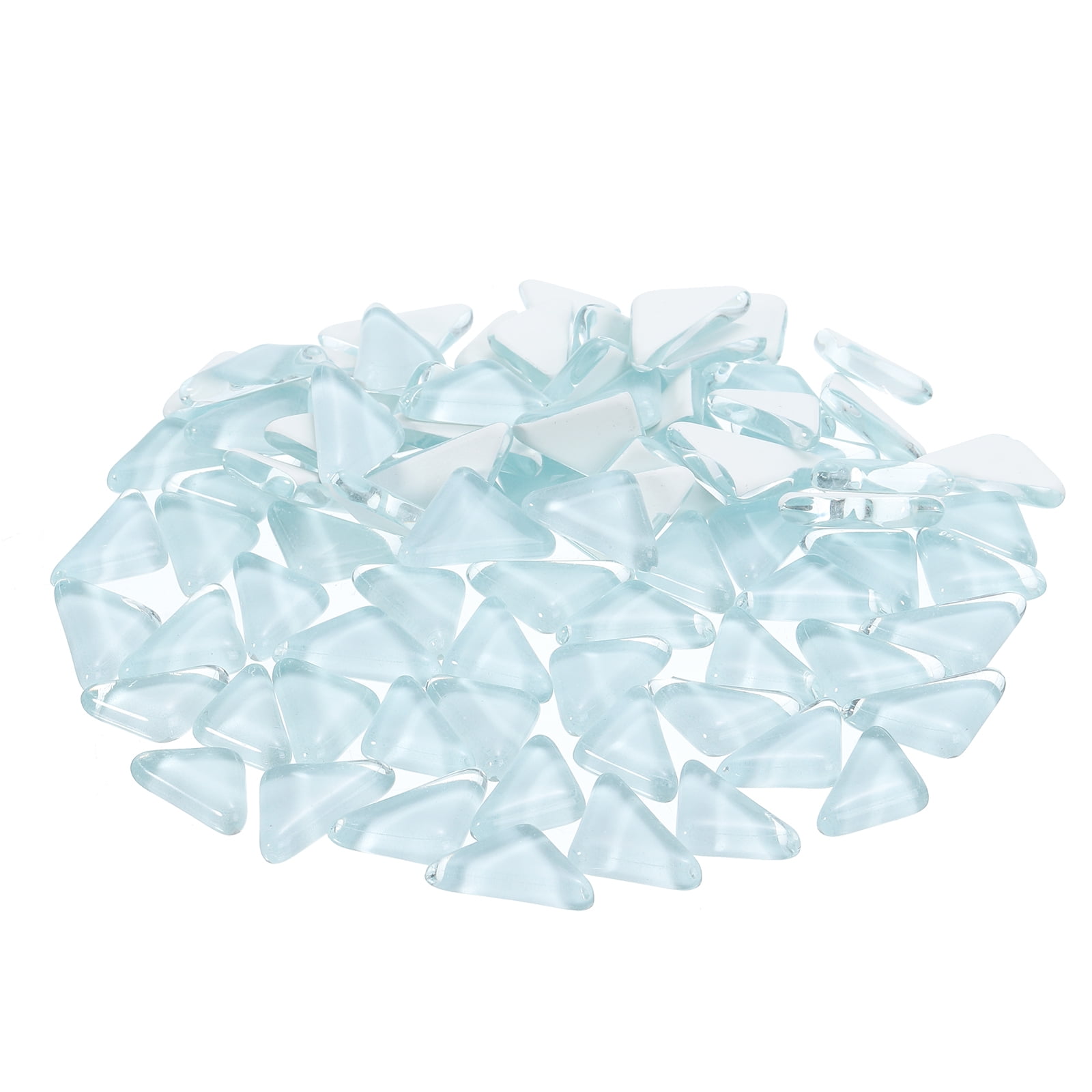 200g Crystal Glass Mosaic Tiles, Irregular Triangle Mosaic Tiles Bulk ...