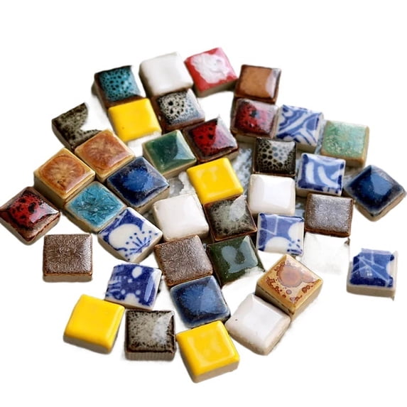 200g DIY Ceramic Mosaic Fragments Shaped Irregular Stone Porcelain ...