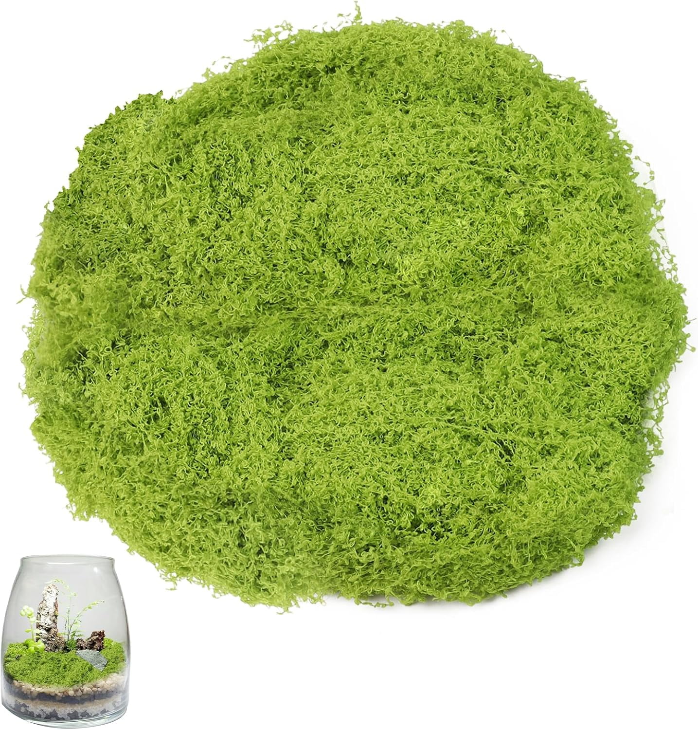 200g Fake Moss Dark Green and Light Green Artificial Moss for Arts and ...