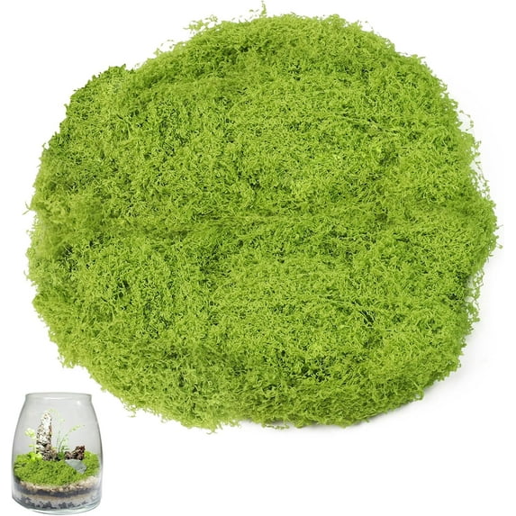 200g Fake Moss Dark Green and Light Green Artificial Moss for Arts and ...