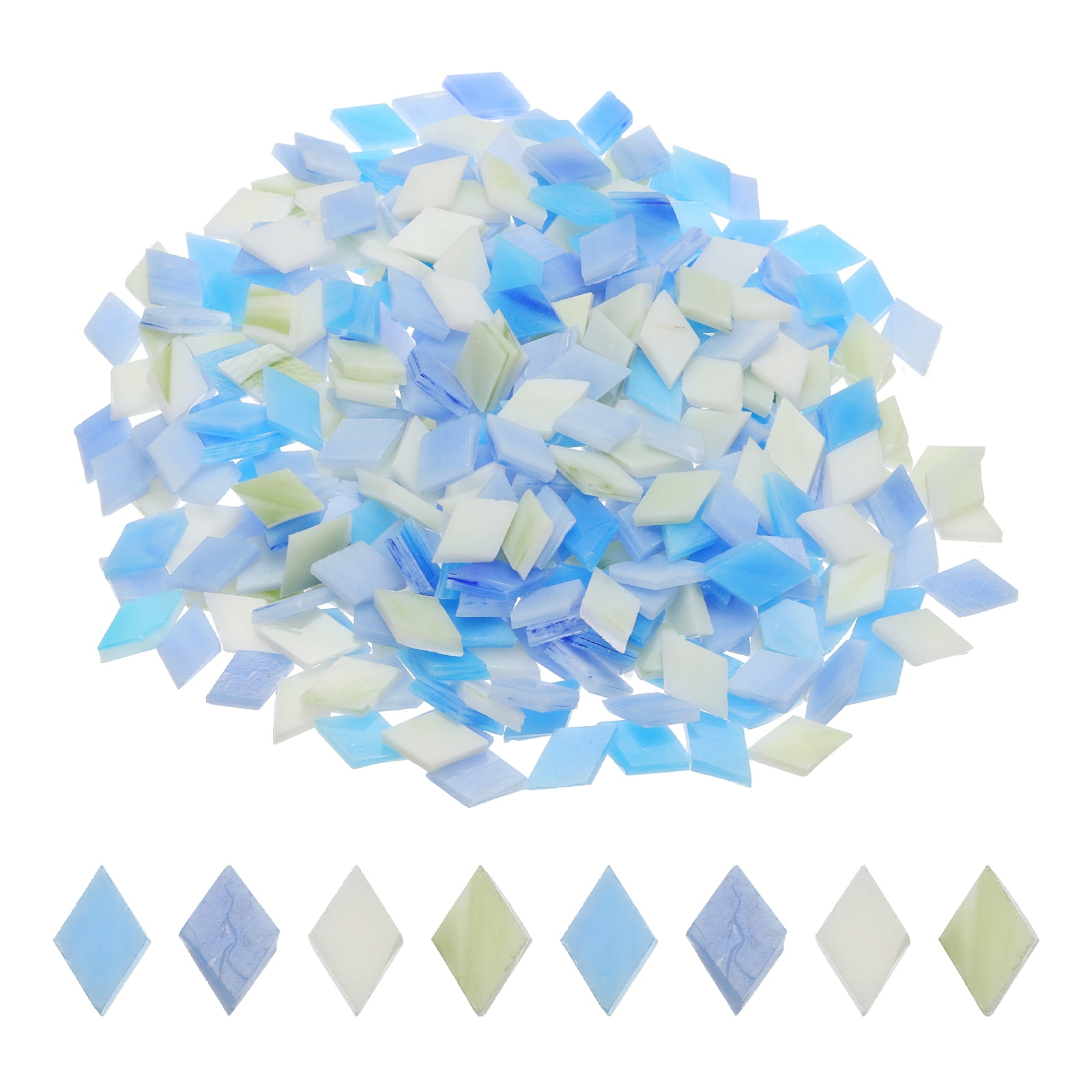 200g Mosaic Tiles Rhombus Shape Glass Mosaic Tiles Stained Mosaic Glass ...