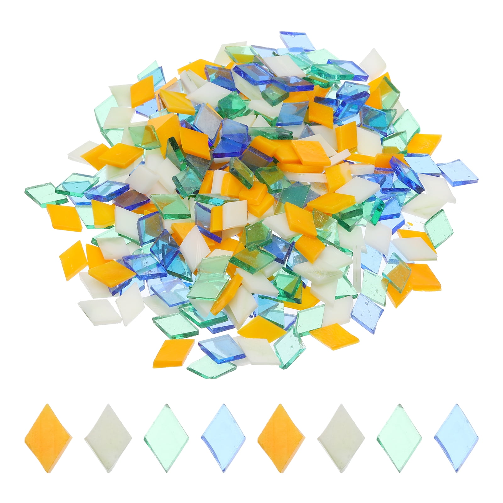 200g Mosaic Tiles Rhombus Shape Glass Mosaic Tiles Stained Mosaic Glass ...
