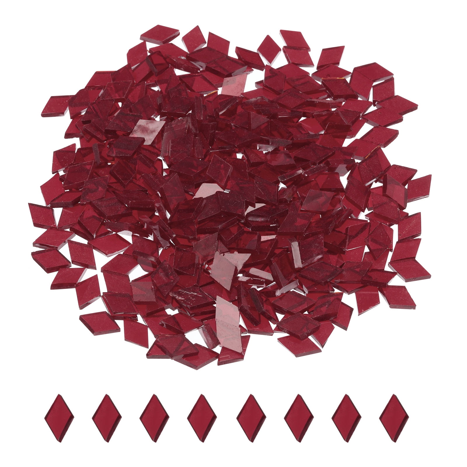200g Mosaic Tiles Rhombus Shape Glass Mosaic Tiles for Art Crafts DIY ...
