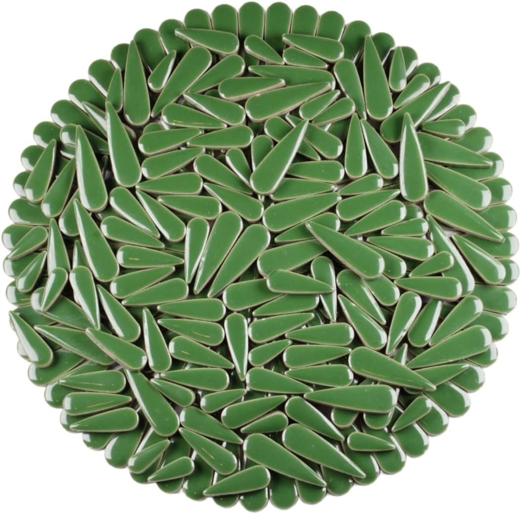 200g Petal Droplet Shaped Ceramic Mosaic Tiles for Crafts, Vibrant ...