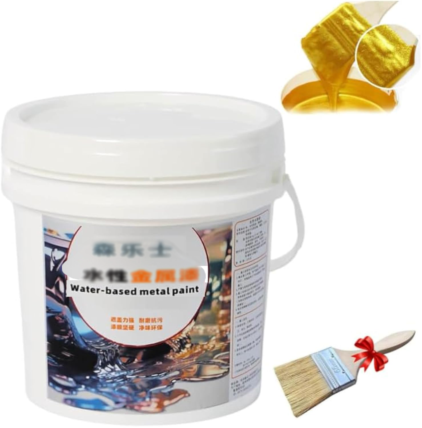 200g Water Based Gold Leaf Paint,Waterproof Gold Leaf Paint For Arts ...
