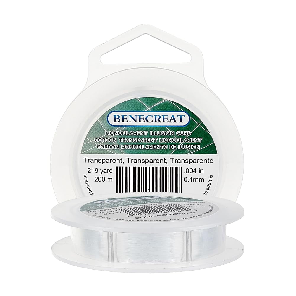 200m (0.1mm) Nylon Beading Thread – Strong Invisible Jewelry Making ...