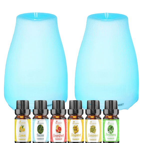 200ml Essential Oil Diffuser with 6 Essential Oils, Automatic Shut-off ...