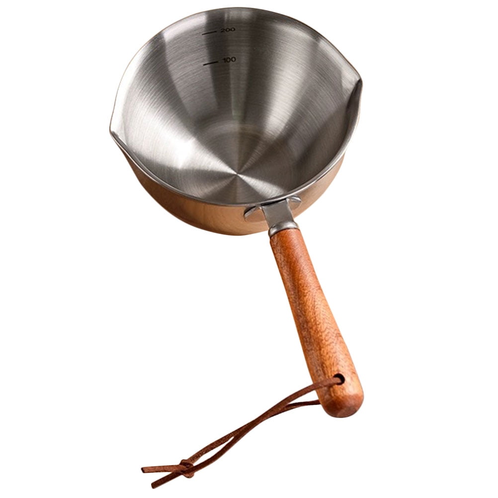 200ml Thickened Wooden Stainless Steel Hot Oil Pan for Boiling Eggs and ...