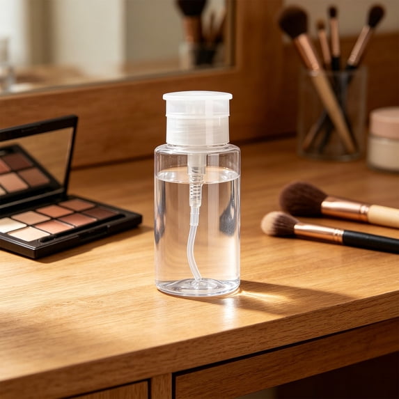 200ml Transparent Press Bottle Makeup Remover, Wenini Leakproof Travel ...