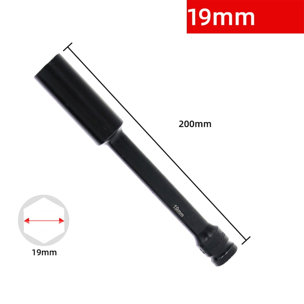 200mm 1/2inch Drive Socket Head Deep Wrench Hex 8-19mm Adapter Spanner ...