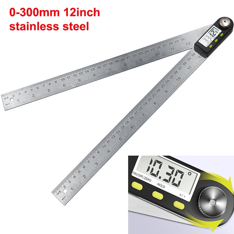 200mm 300mm stainless steel Digital Protractor Angle Ruler Electron ...